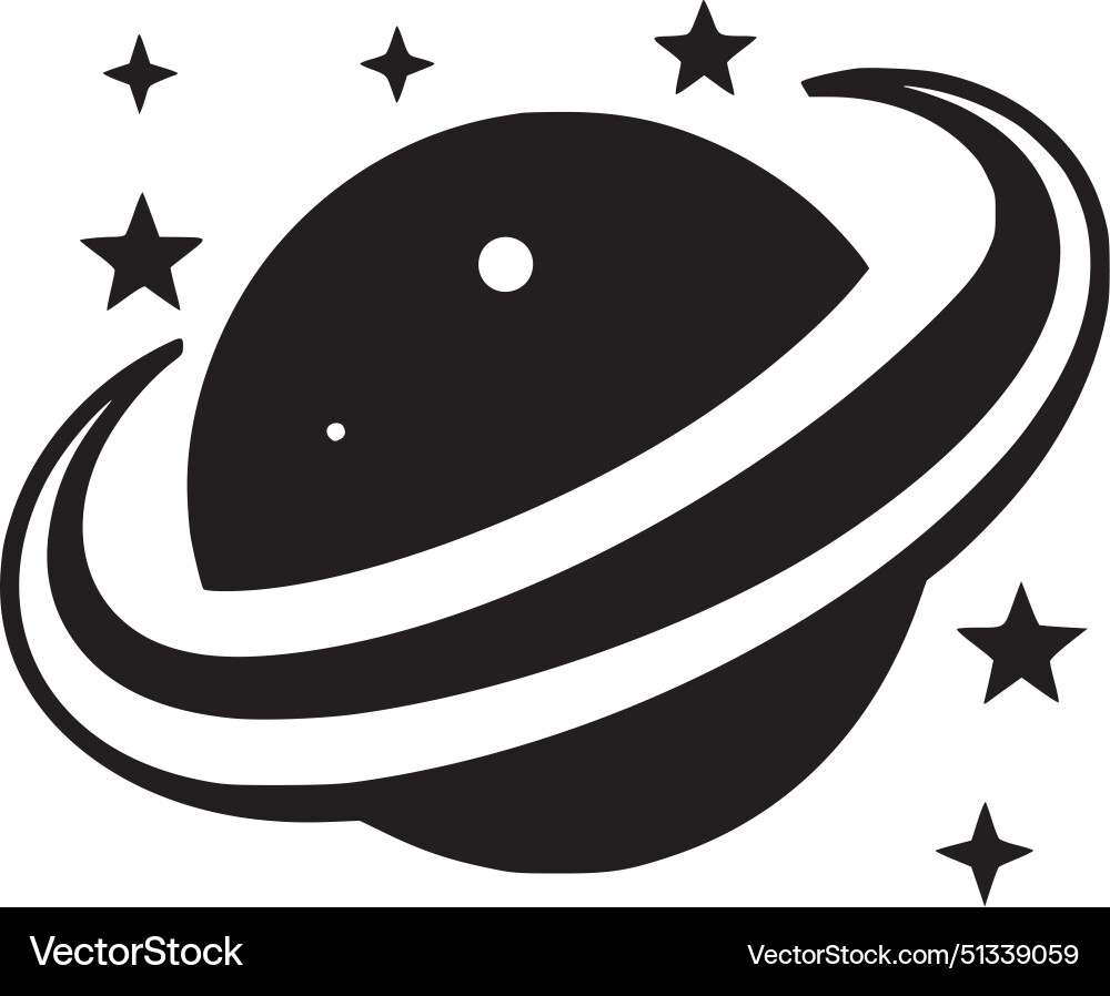 Galaxy - minimalist and simple silhouette Vector Image