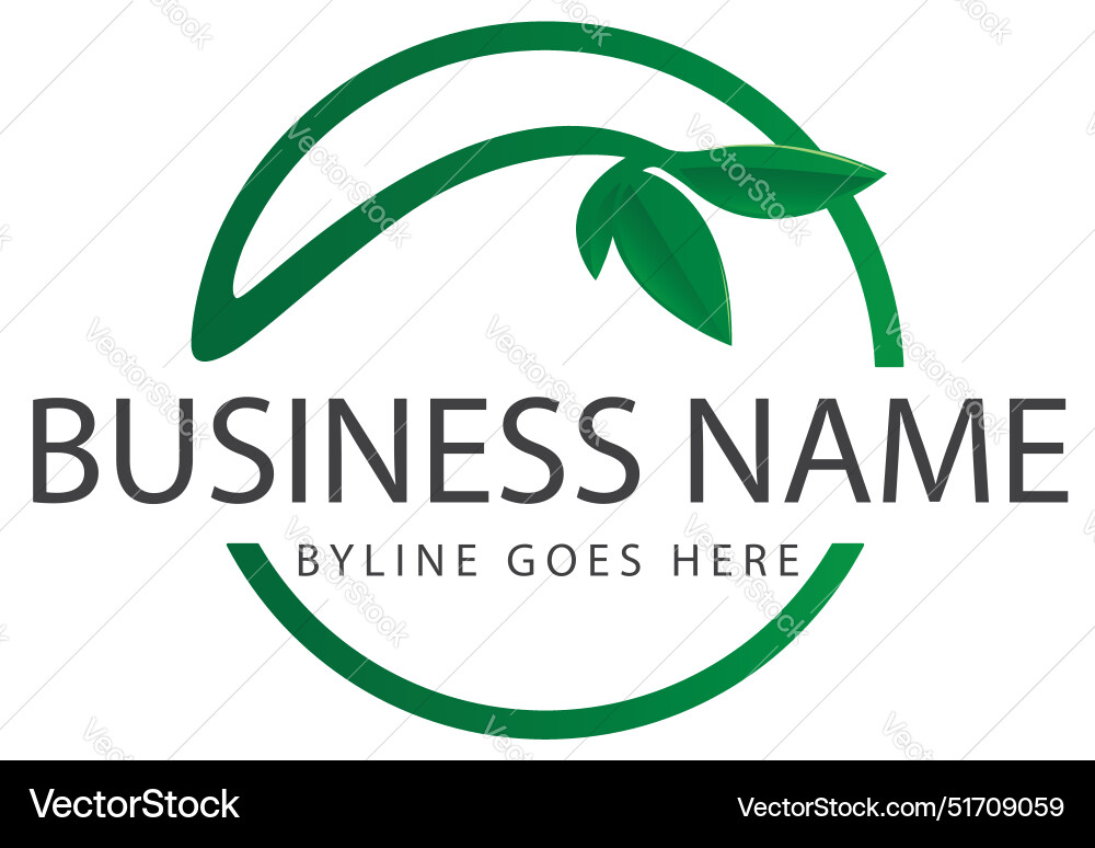 Gardening green logo Royalty Free Vector Image