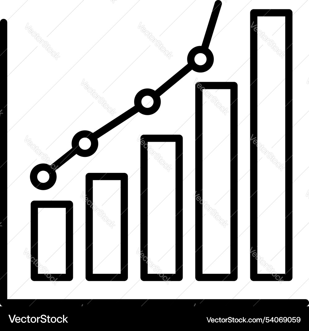 Increase line icon design Royalty Free Vector Image