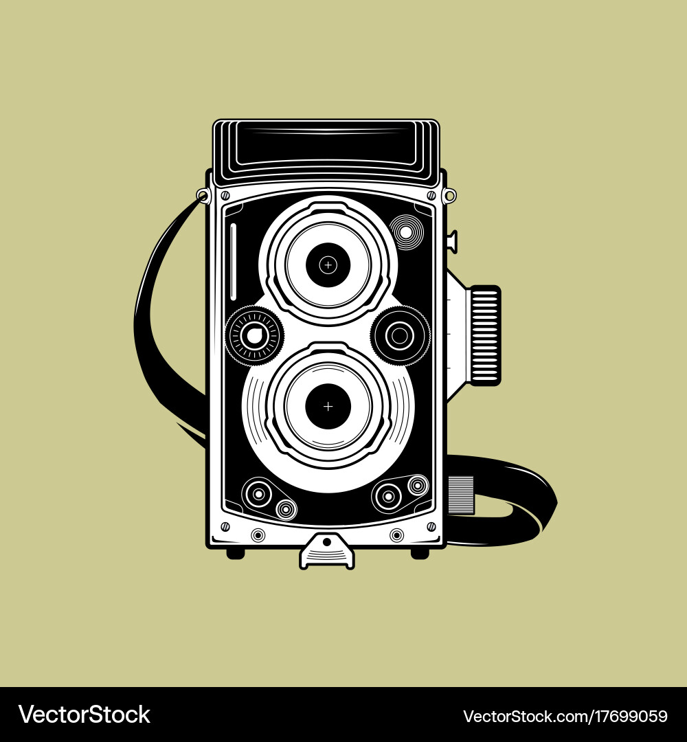 Retro camera Royalty Free Vector Image - VectorStock