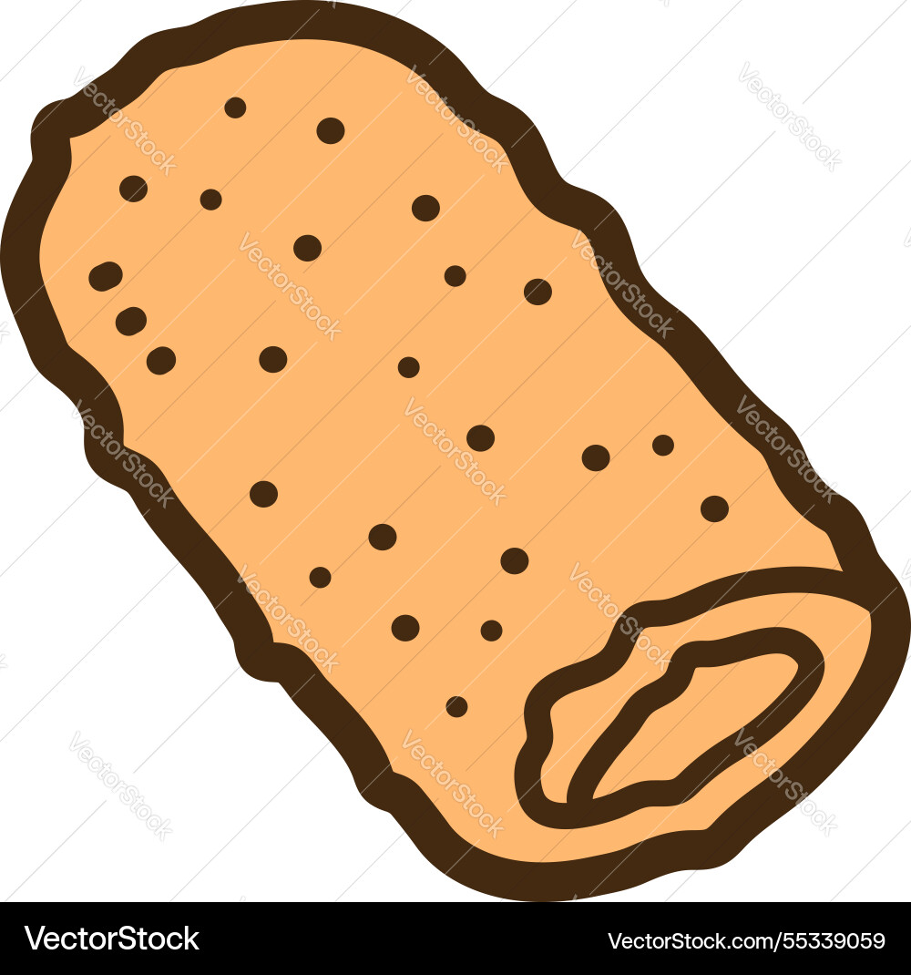 Rissole - indonesian snacks doodle art Royalty Free Vector