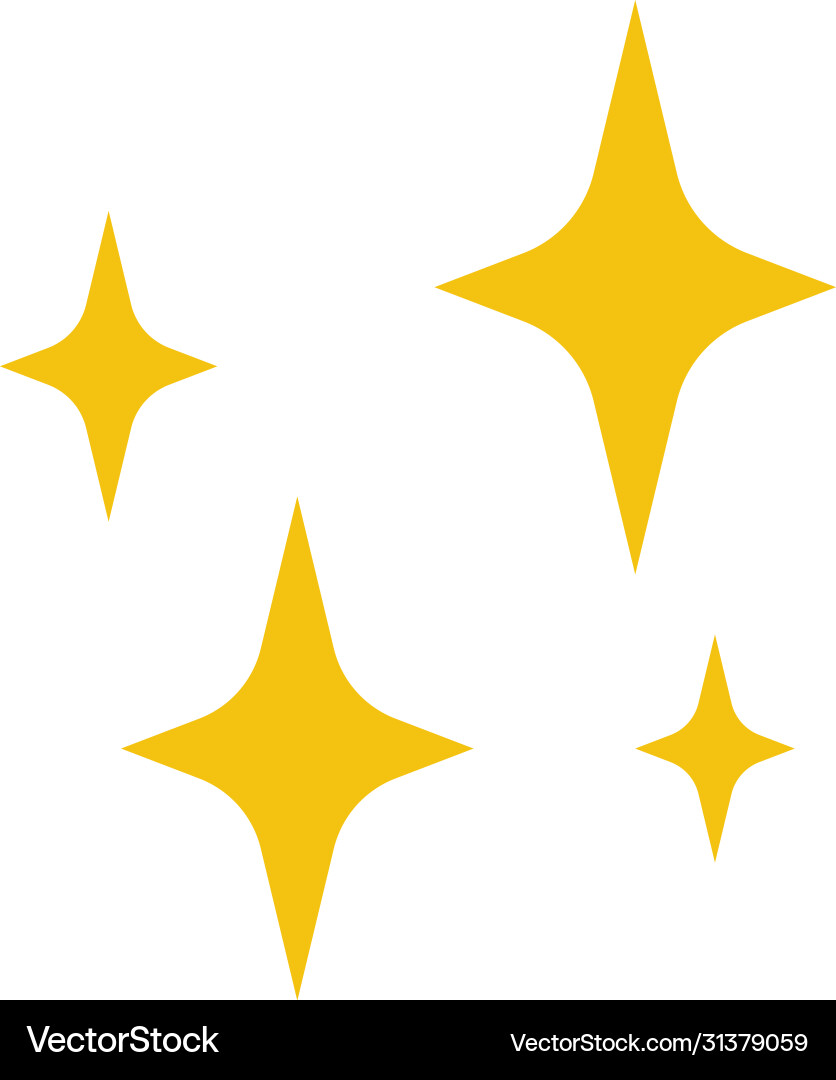 Shine star in flat style isolated icon for wab Vector Image