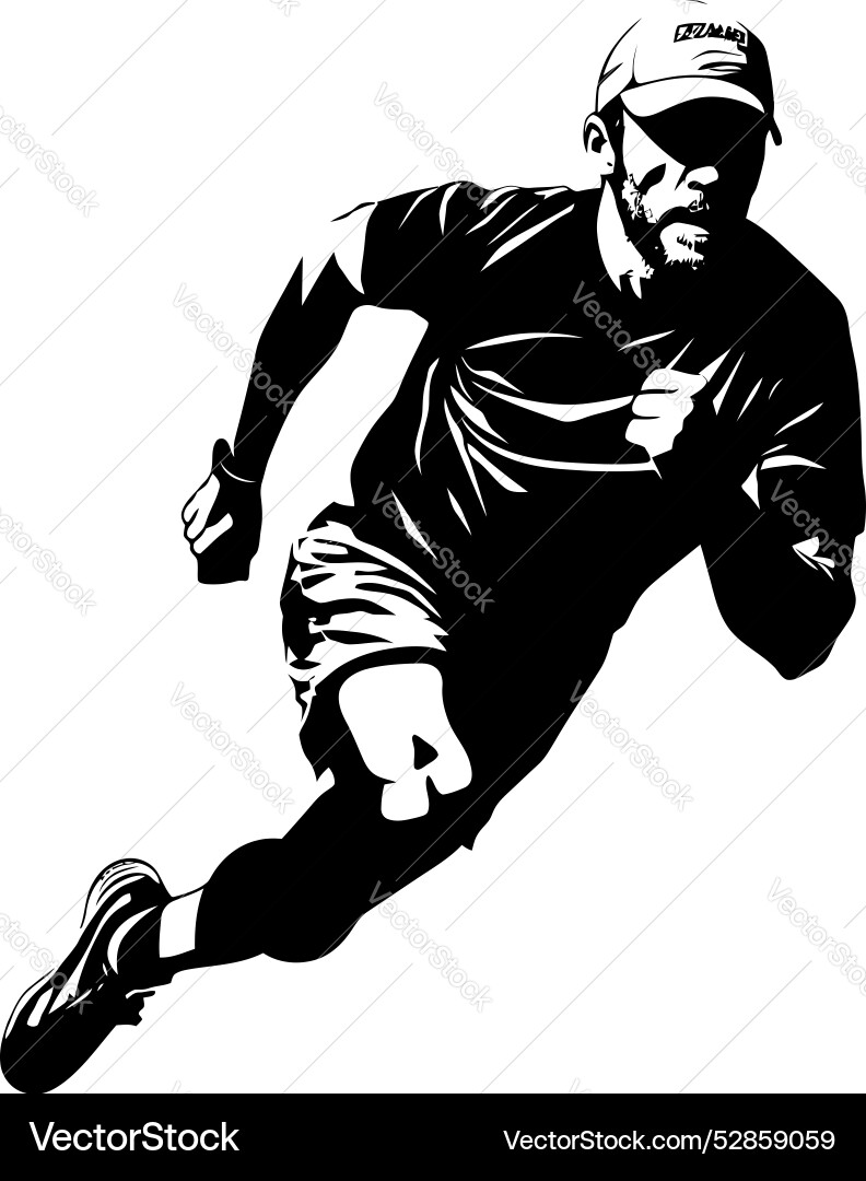 Velocity vista runner side view logo sprinter Vector Image