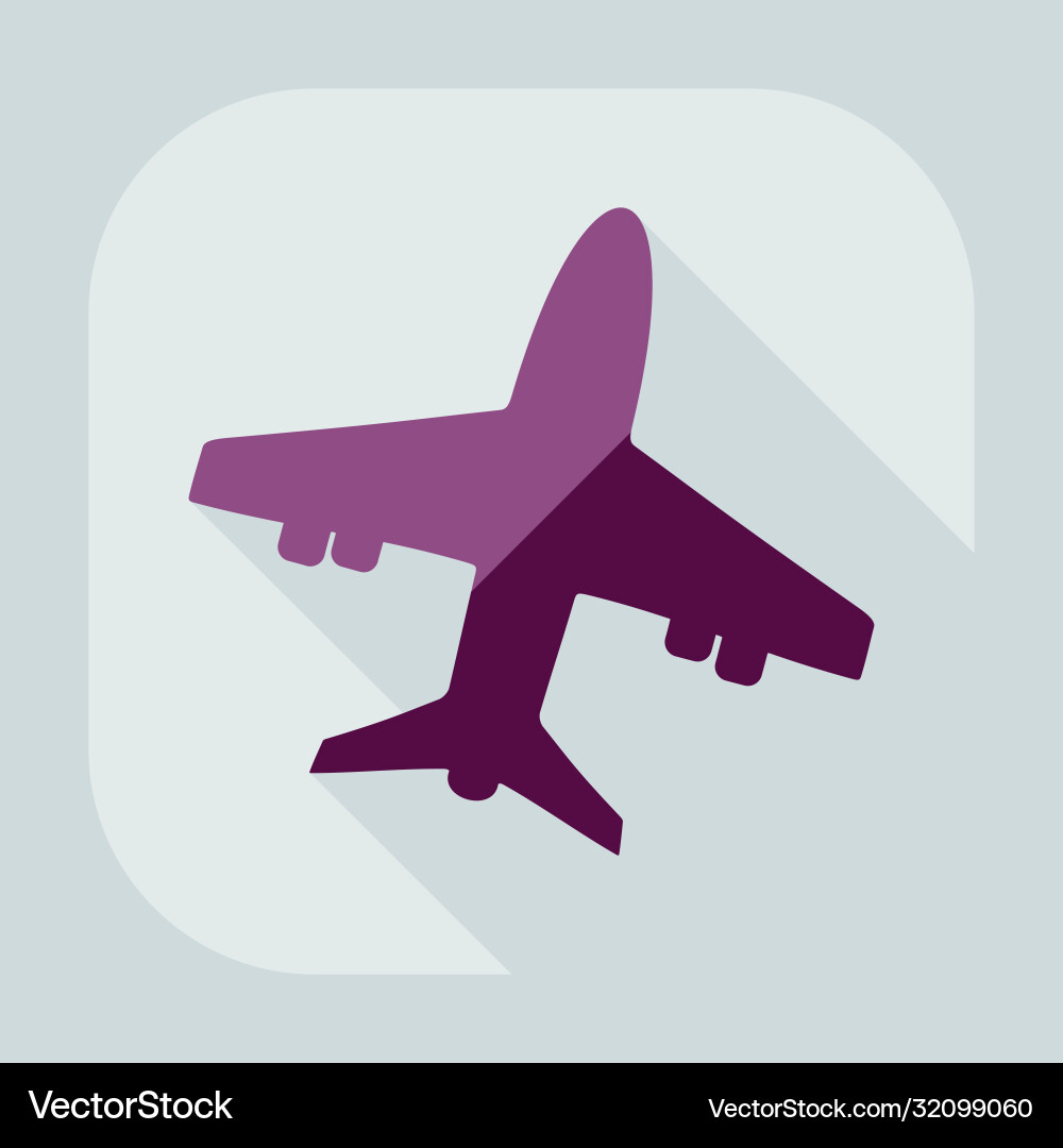 Flat modern design with shadow icon plane Vector Image