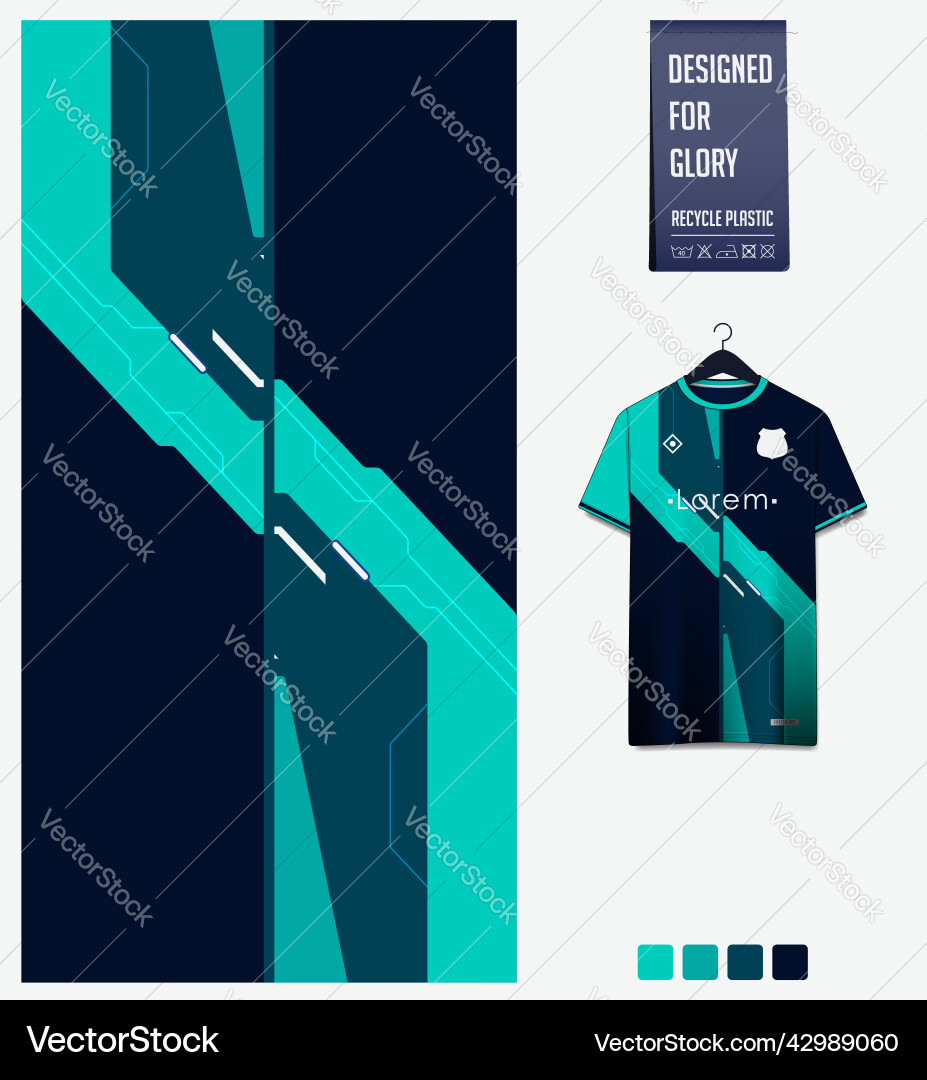 Futuristic Soccer Kit Pattern Royalty Free Vector Image