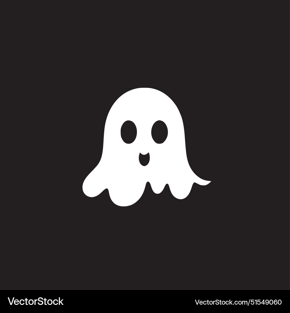 Ghost - black and white isolated icon Royalty Free Vector
