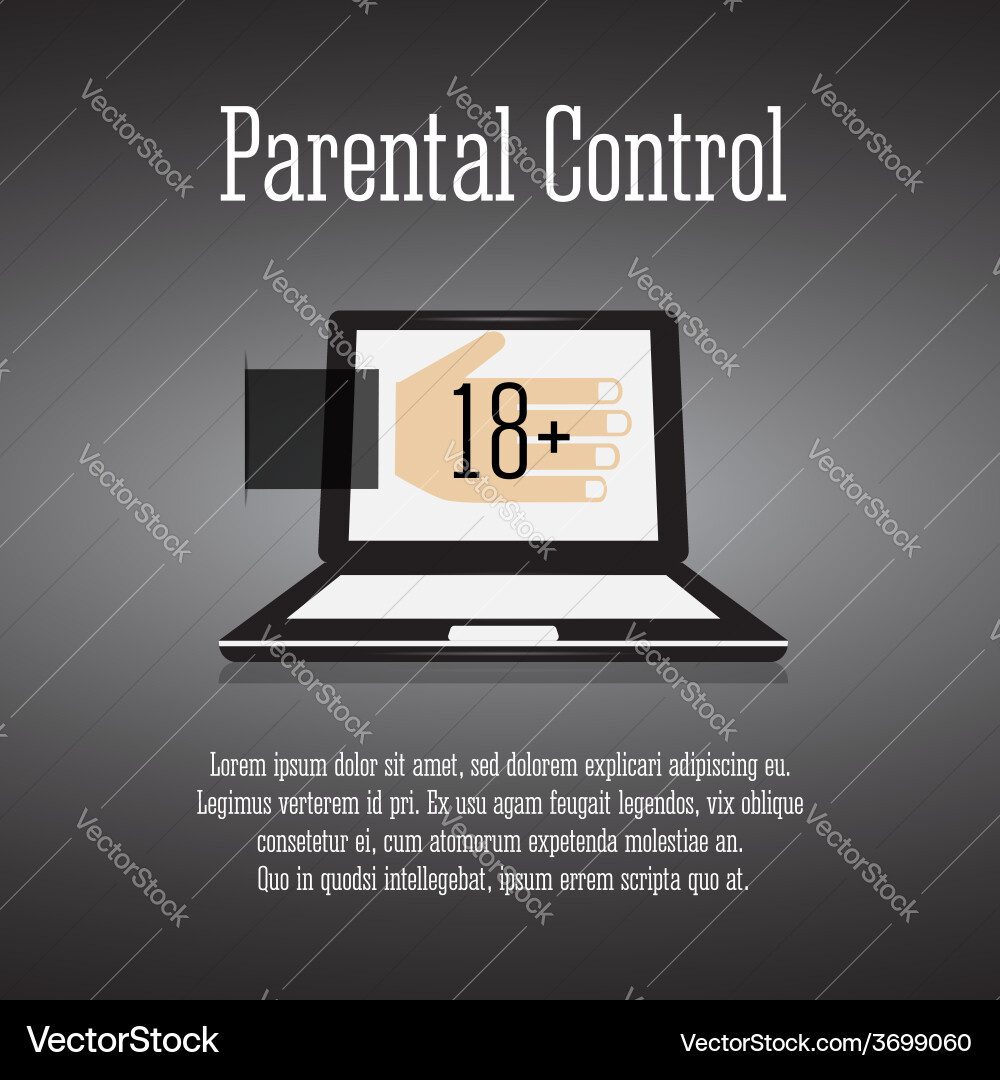 Parental control template background Royalty Free Vector