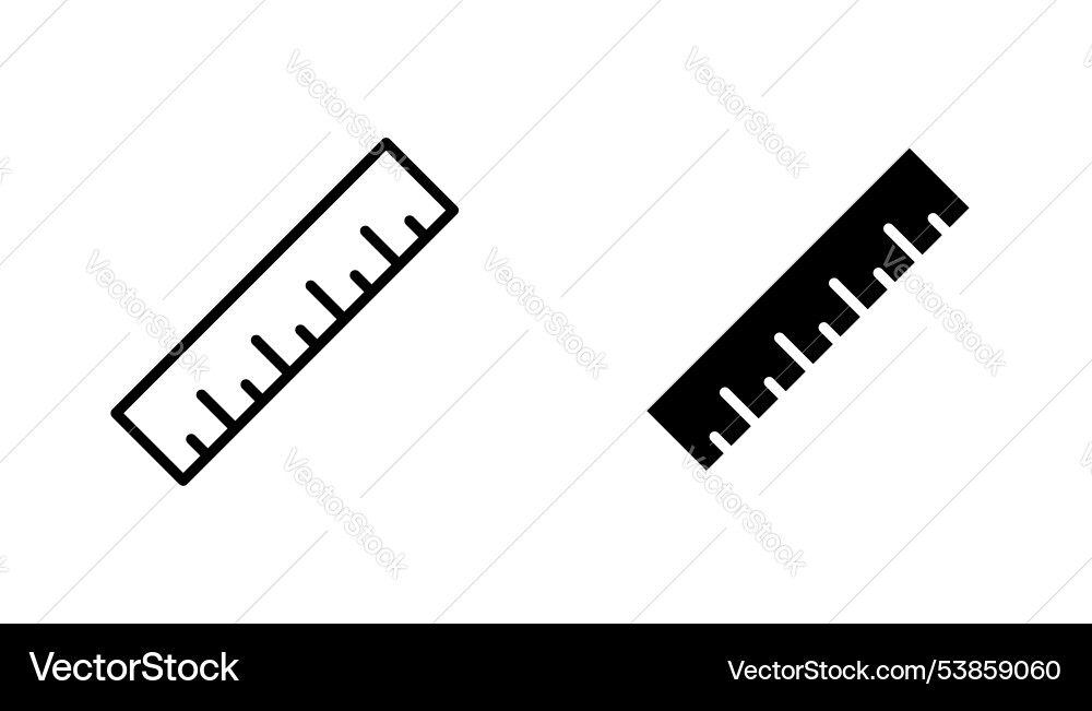 Ruler icon set Royalty Free Vector Image - VectorStock