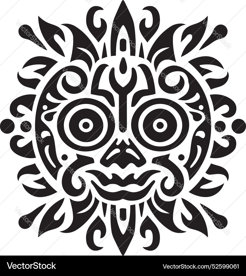 Borneo beauty graphics displaying intricate dayak Vector Image