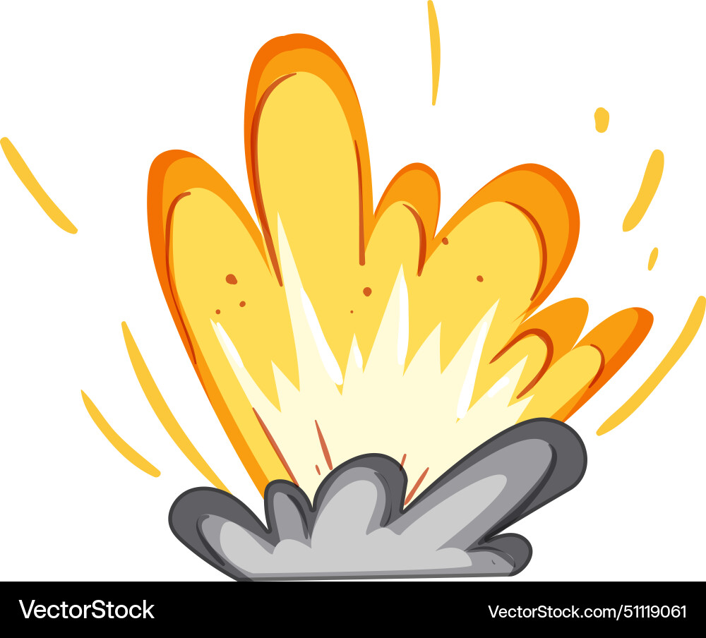 Debris explosion effect cartoon Royalty Free Vector Image