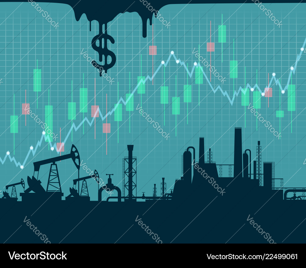 Extraction of crude oil Royalty Free Vector Image