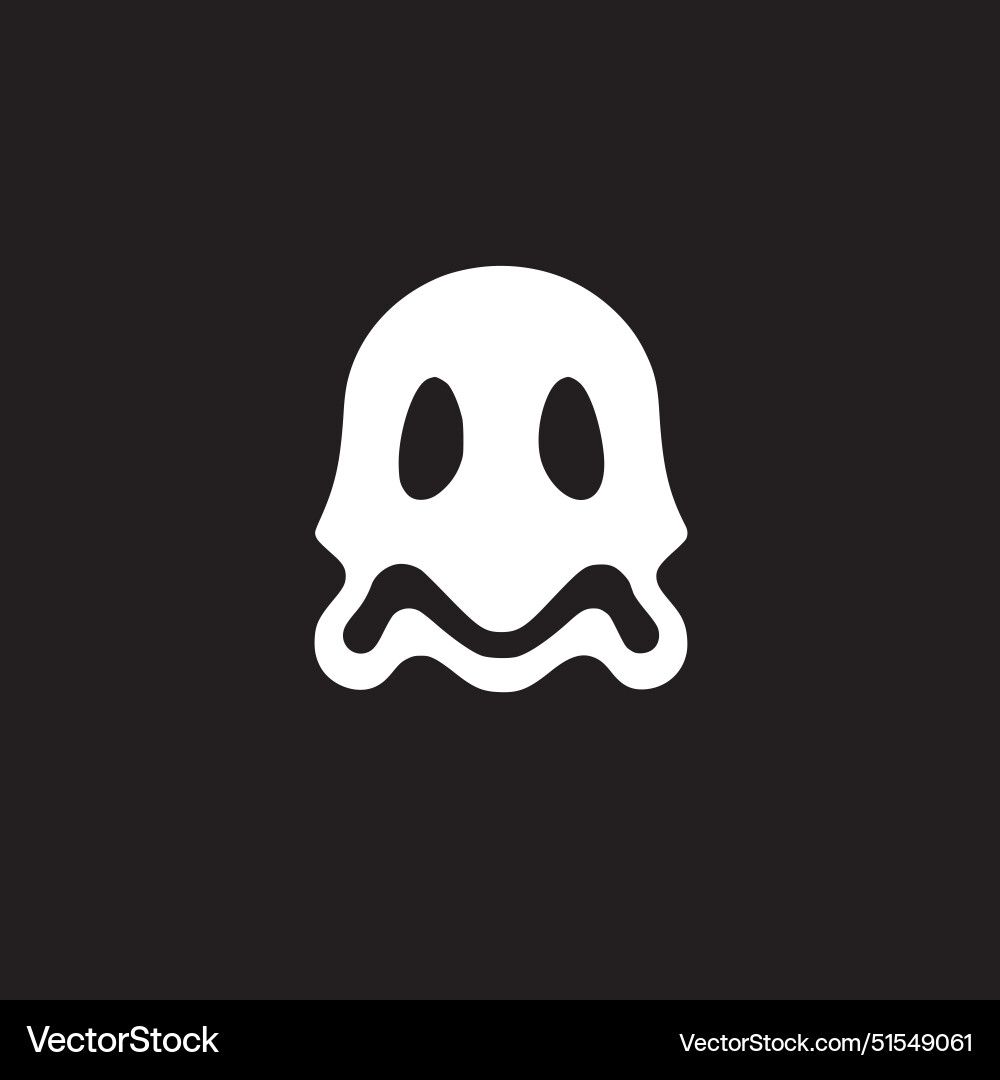 Ghost - black and white isolated icon Royalty Free Vector