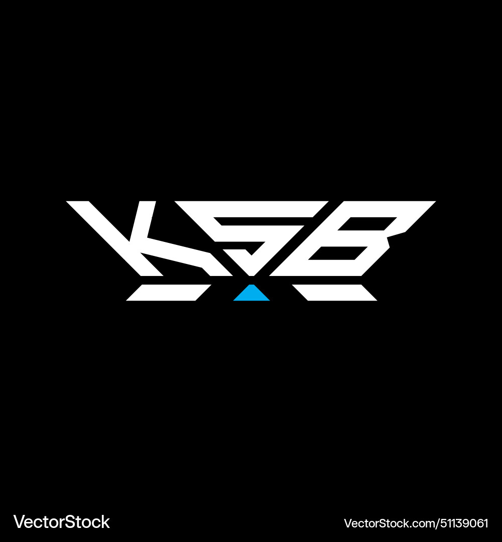 Ksb letter logo design simple and modern Vector Image