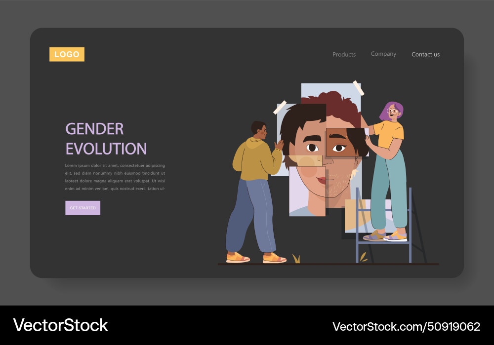 Gender evolution concept Royalty Free Vector Image