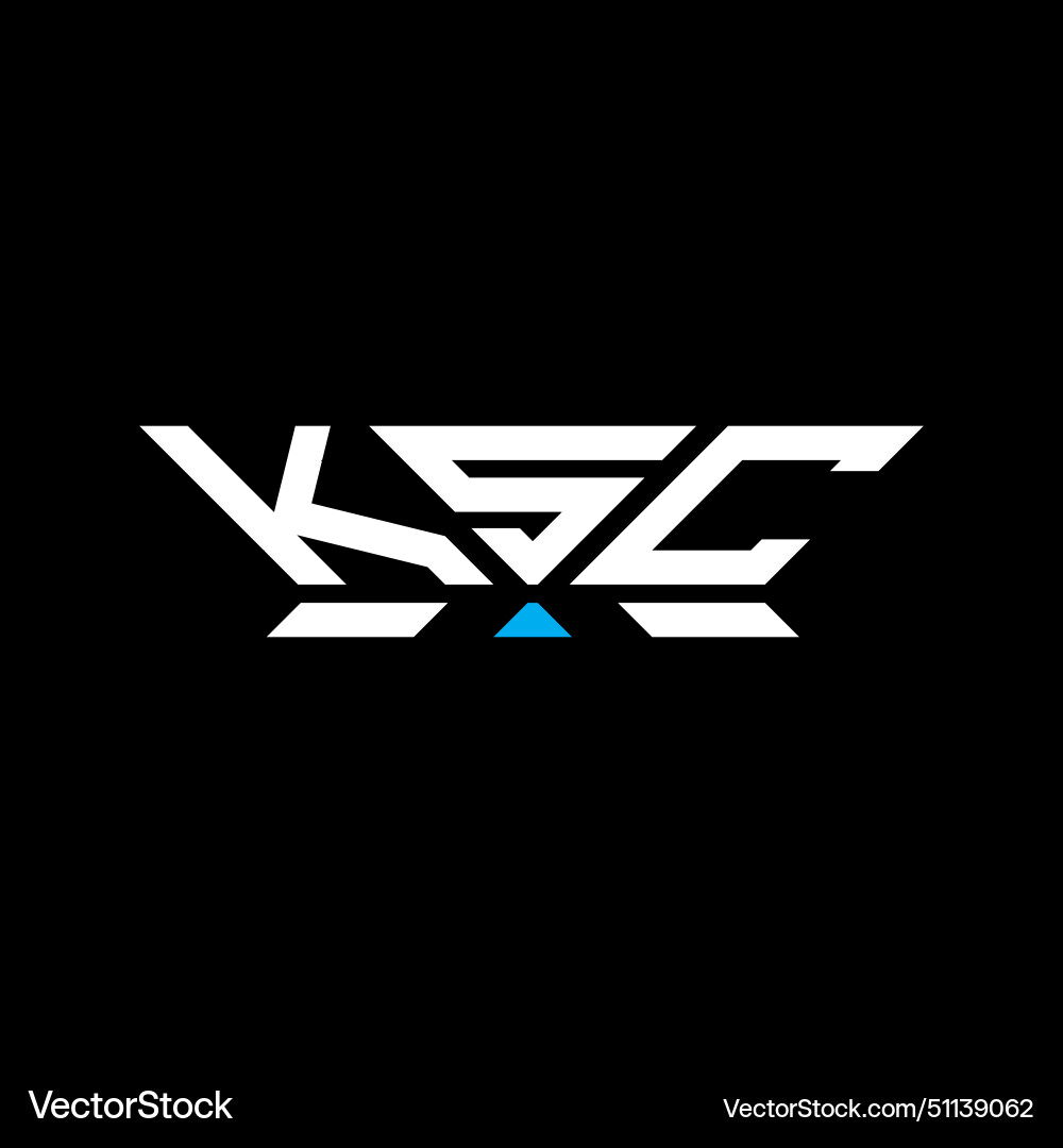 Ksc letter logo design ksc simple and modern logo Vector Image