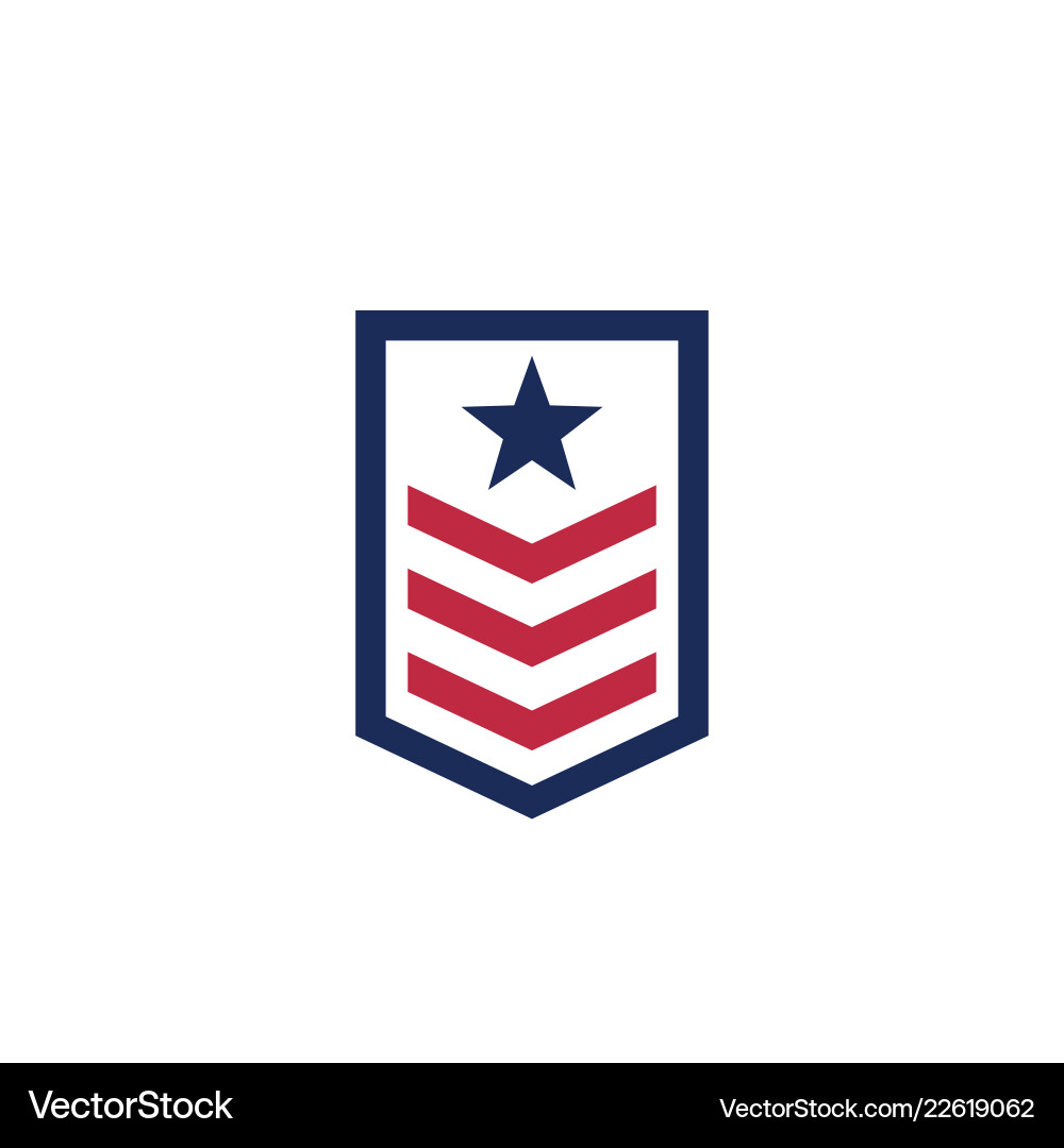 Military rank army icon on white Royalty Free Vector Image