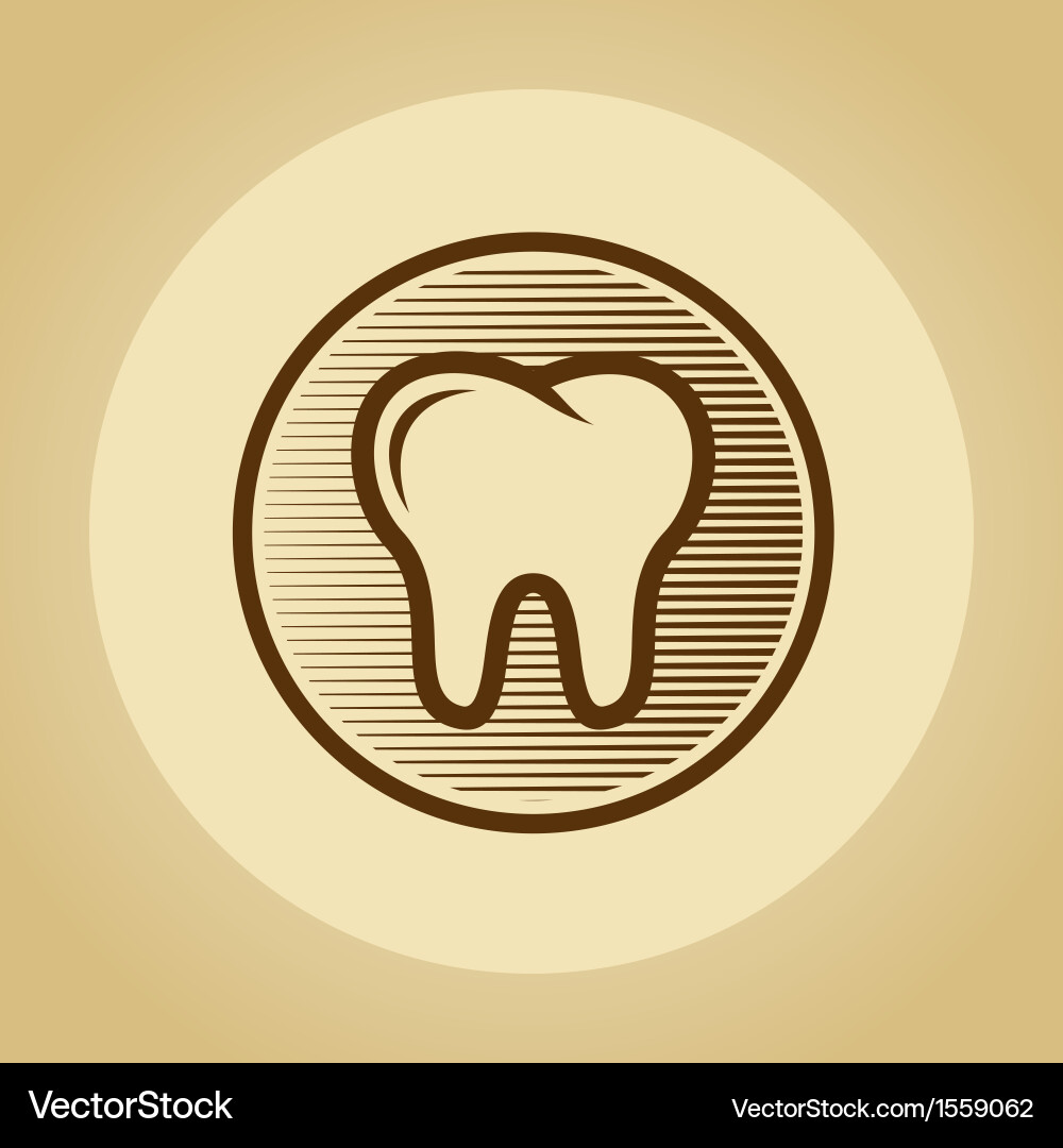 Retro Tooth Logo Royalty Free Vector Image - VectorStock