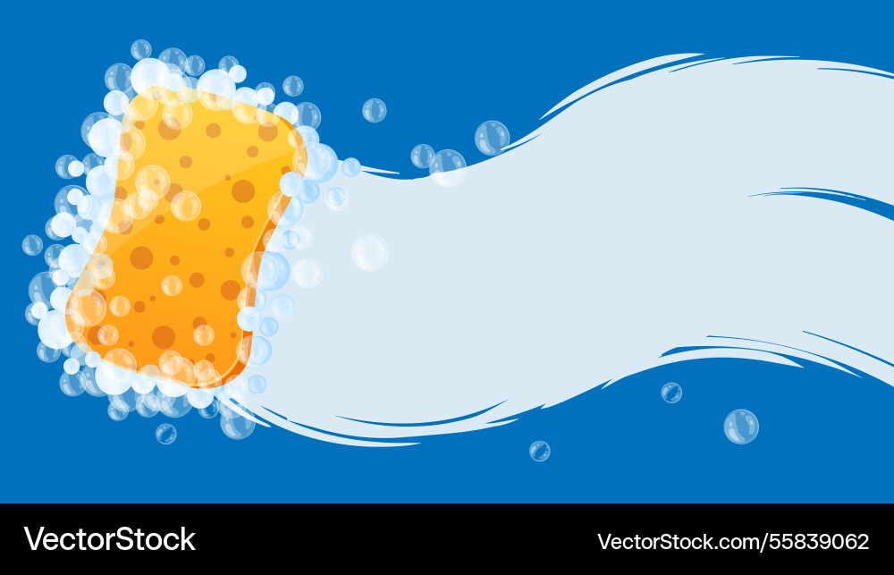 Sponge wash surface yellow sponges cleanup dirty Vector Image