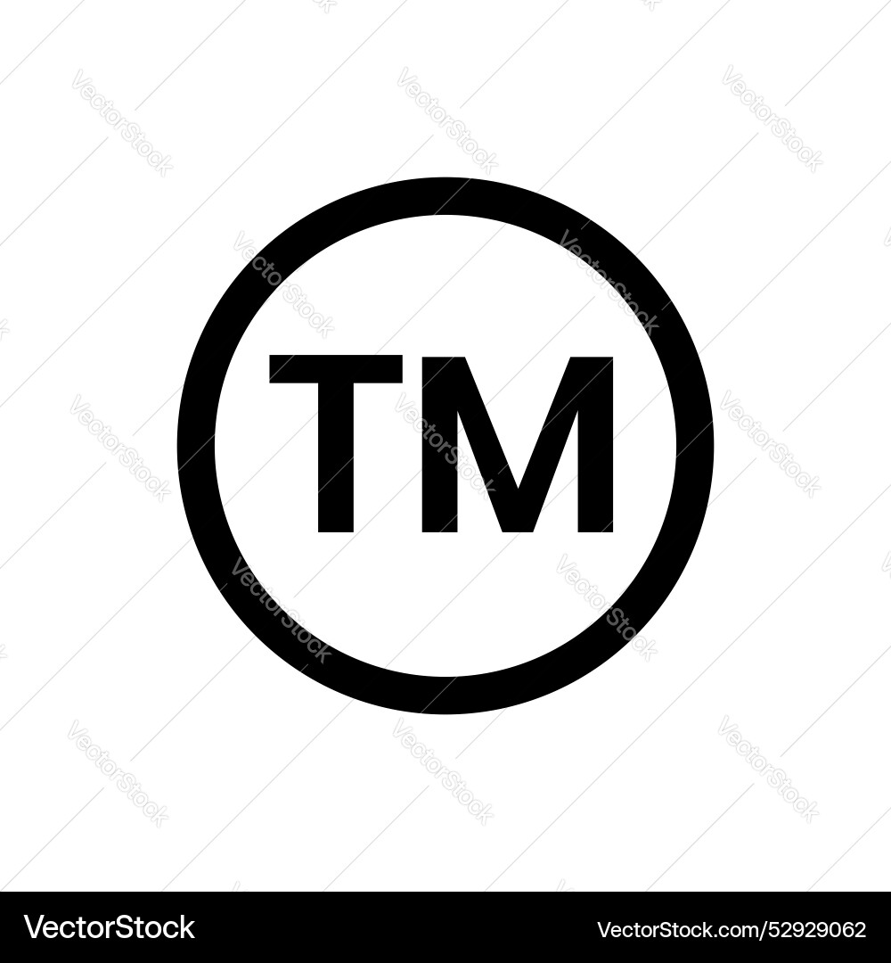 Tm trademark icon Royalty Free Vector Image - VectorStock