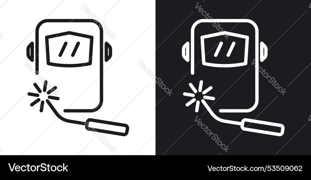 Weldingline in thin line black color flat simple Vector Image
