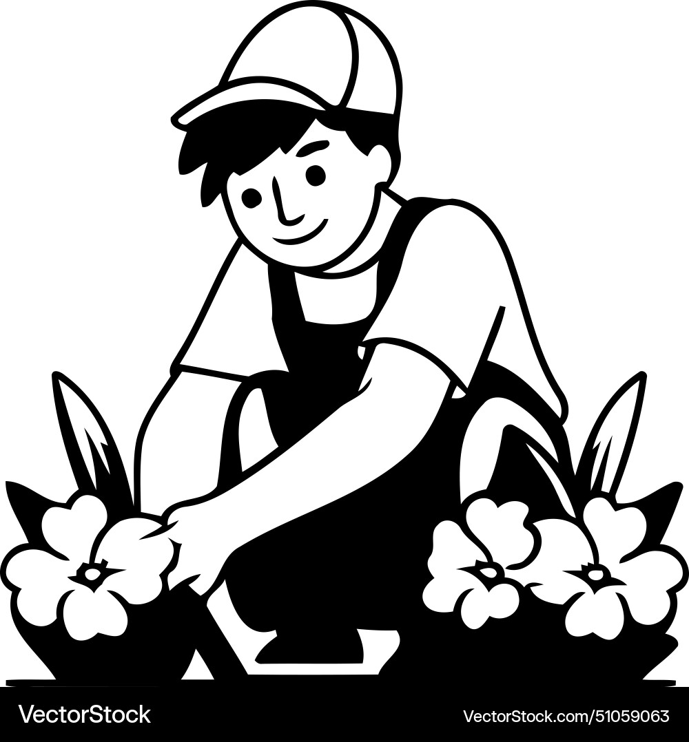 Gardening horticulture landscaping Royalty Free Vector Image