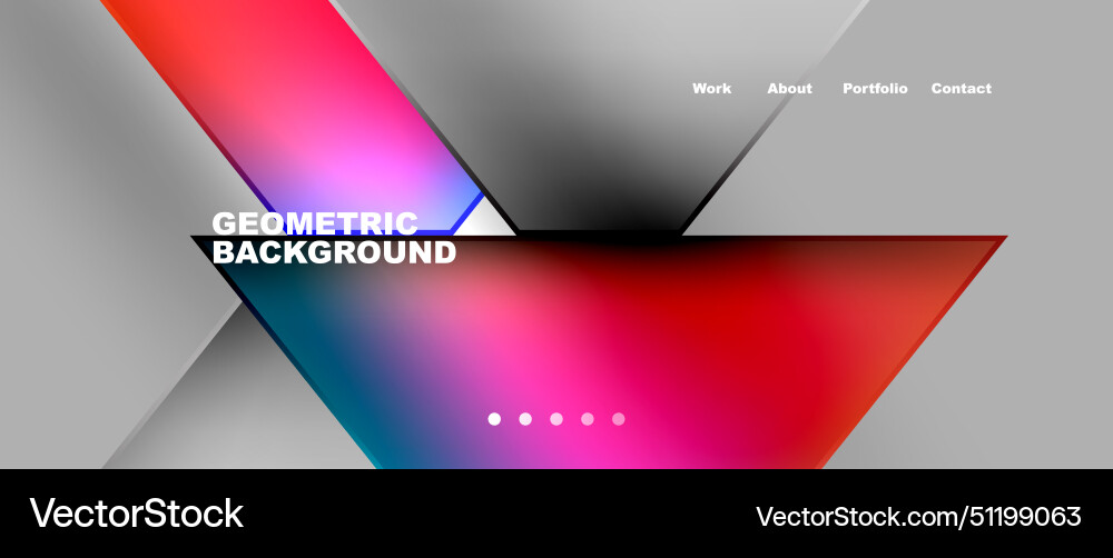 Geometric background with red blue and gray Vector Image