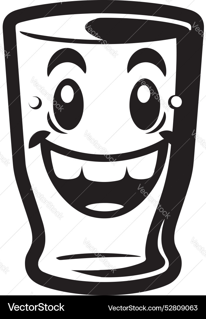 Grinning goodness logo icon for smile beer mug Vector Image