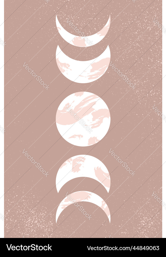 Moon phases neutral Royalty Free Vector Image - VectorStock