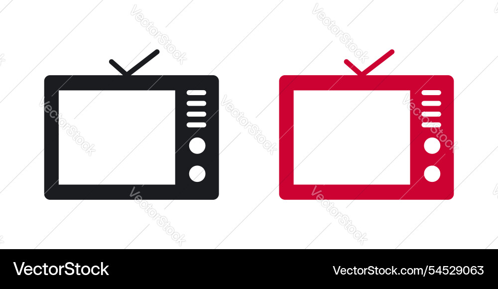 Old television icon Royalty Free Vector Image - VectorStock