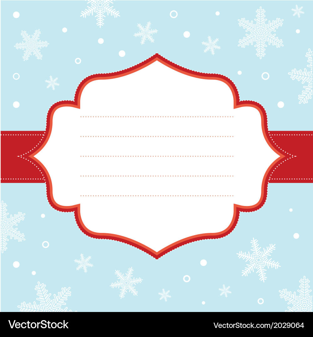 Christmas snowflake frame Royalty Free Vector Image