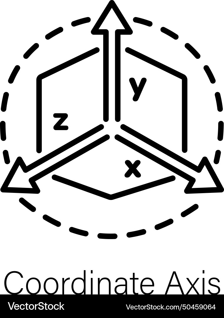 Coordinate axis Royalty Free Vector Image - VectorStock