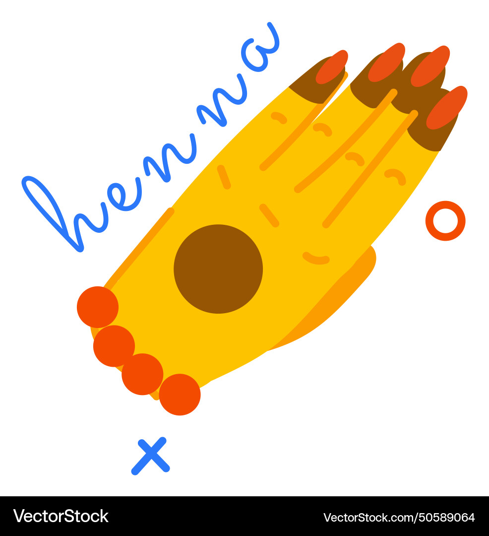 Henna hand Royalty Free Vector Image - VectorStock