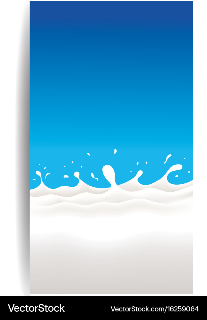 Milk waves and splash blue background Royalty Free Vector
