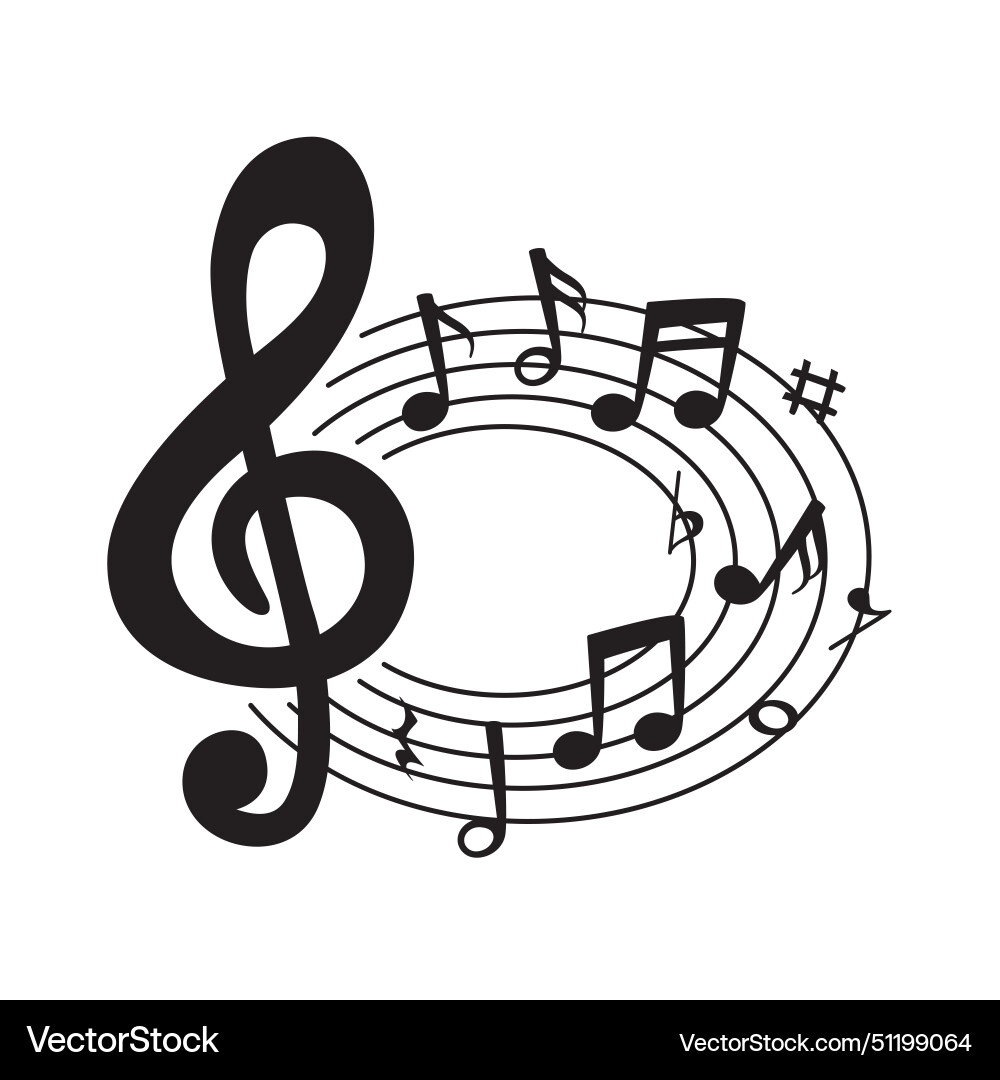 Music note sheet icon staff melody Royalty Free Vector Image