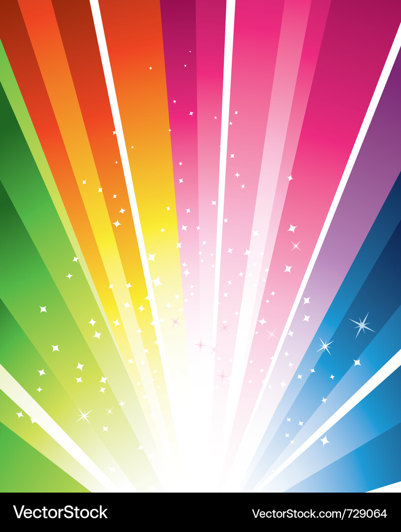 Radiant Rainbow Burst Royalty Free Vector Image