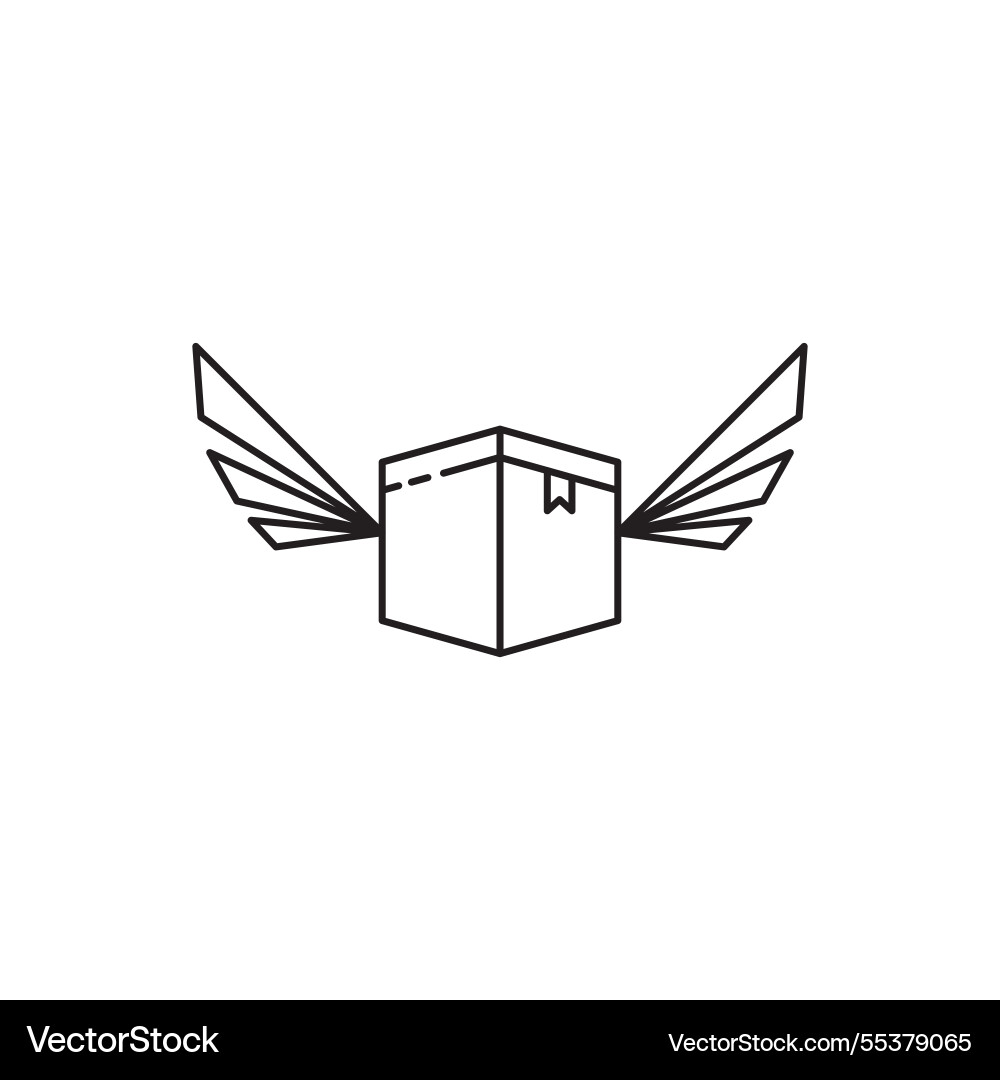 Delivery box logo Royalty Free Vector Image - VectorStock