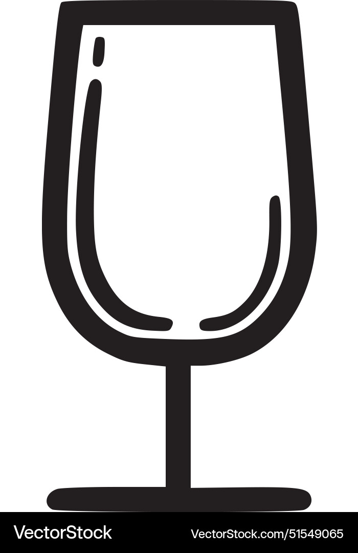 Glass - black and white Royalty Free Vector Image