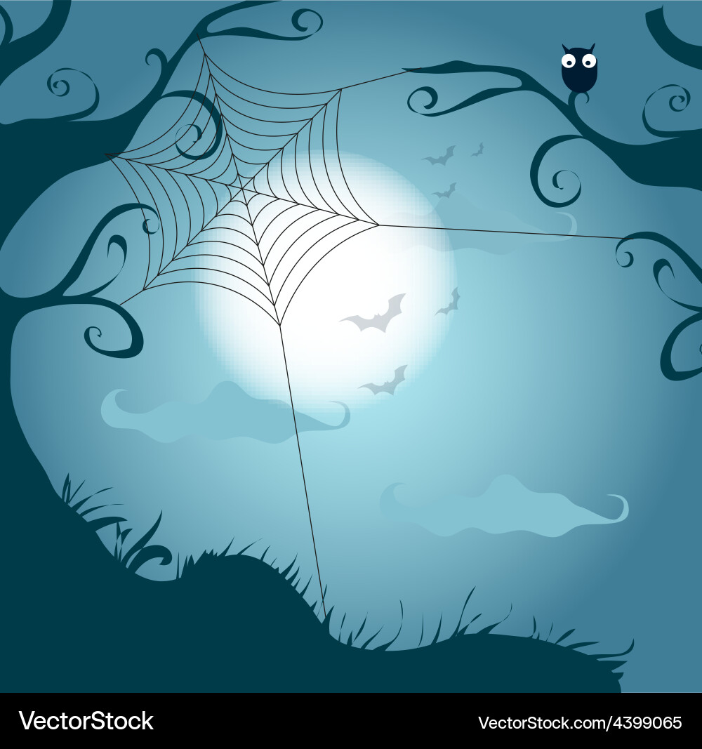 Halloween Night Background Royalty Free Vector Image