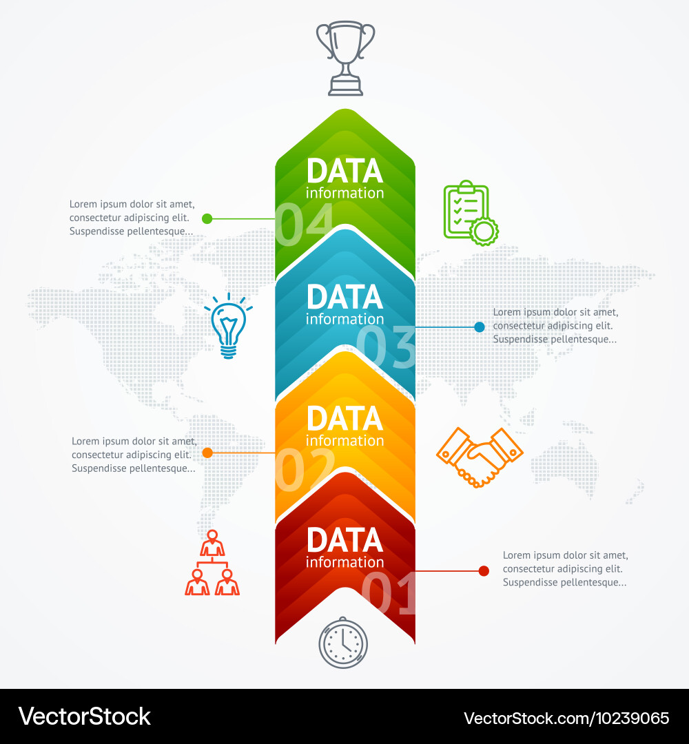 Infographic timeline with arrow vertical Vector Image