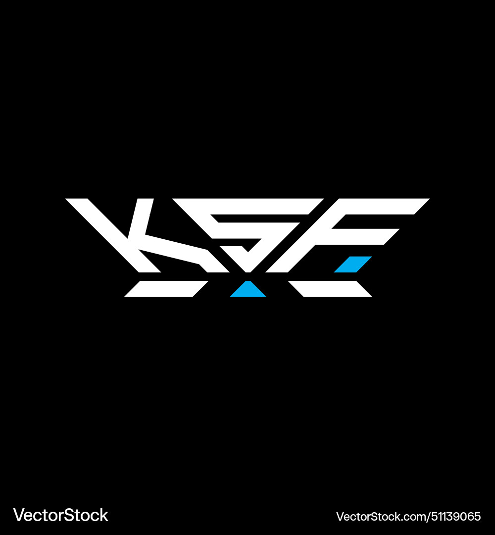 Ksf letter logo design ksf simple and modern logo Vector Image