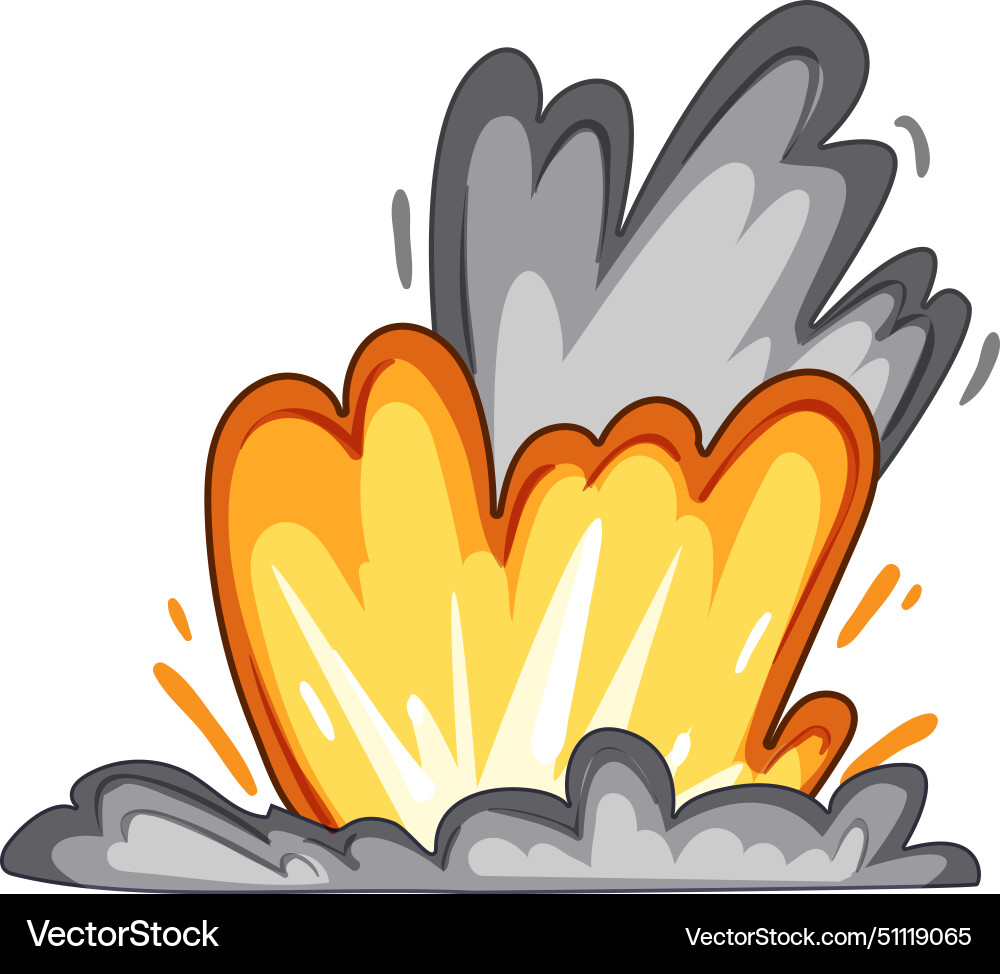 Power explosion effect cartoon Royalty Free Vector Image