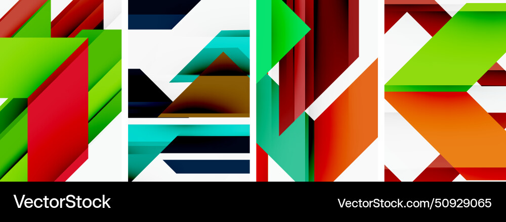 Triangle wallpaper or poster background design Vector Image