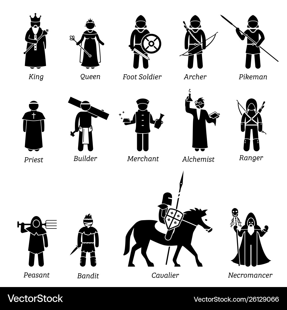 Medieval Farmer Vector Images (over 330)