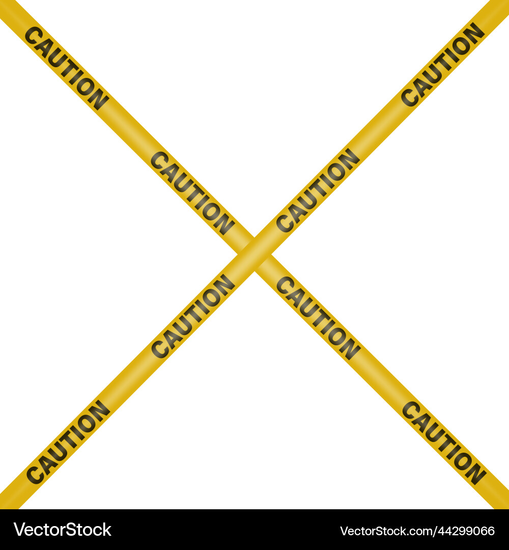 Black and yellow warning danger stop tape Vector Image