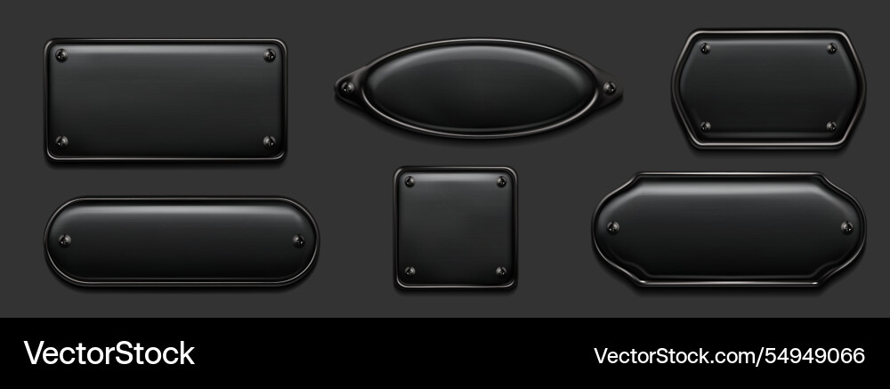 Black Rivet Steel Plate Royalty Free Vector Image