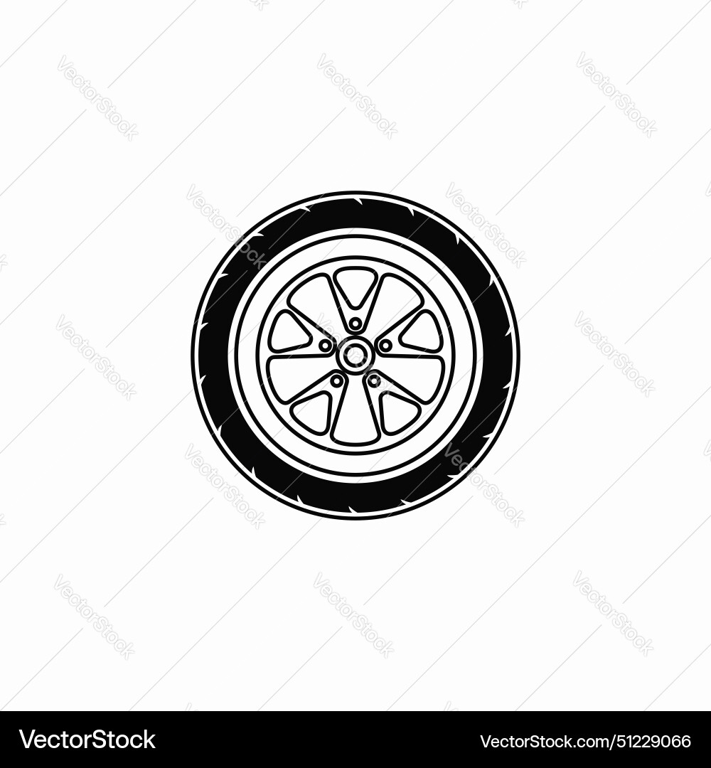 Car wheel icon Royalty Free Vector Image - VectorStock