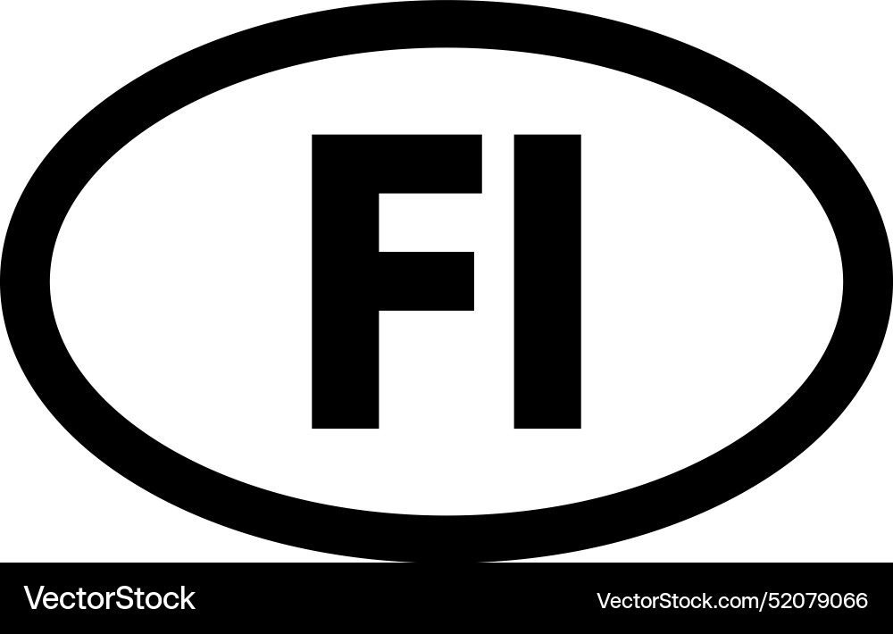 Finland code symbol country icon Royalty Free Vector Image