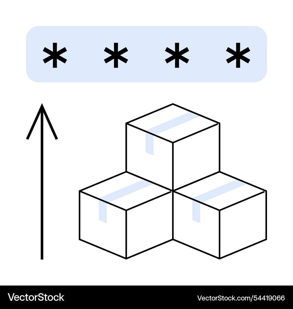 Logistic efficiency and warehouse inventory symbol