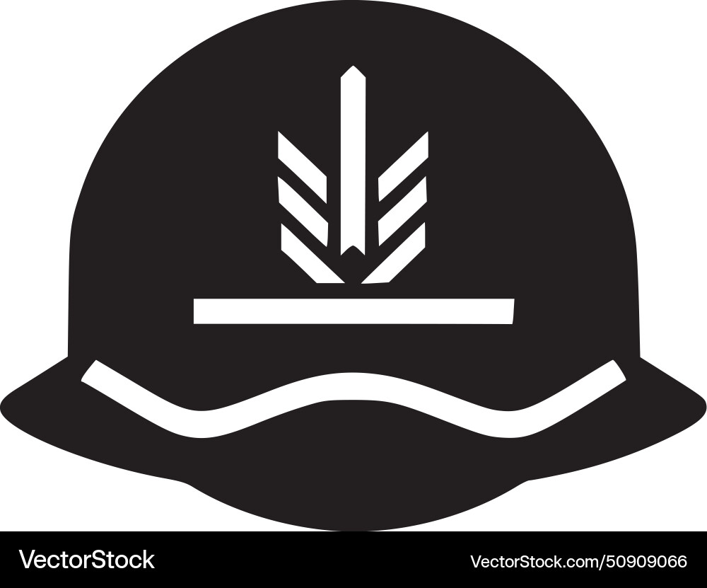 Military - black and white isolated icon Vector Image