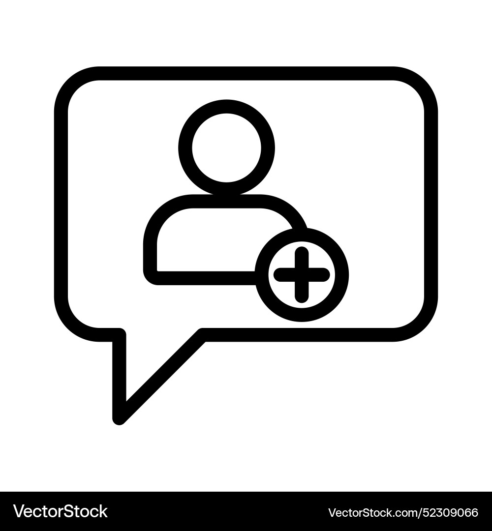 Person conversation icon linear logo mark Vector Image